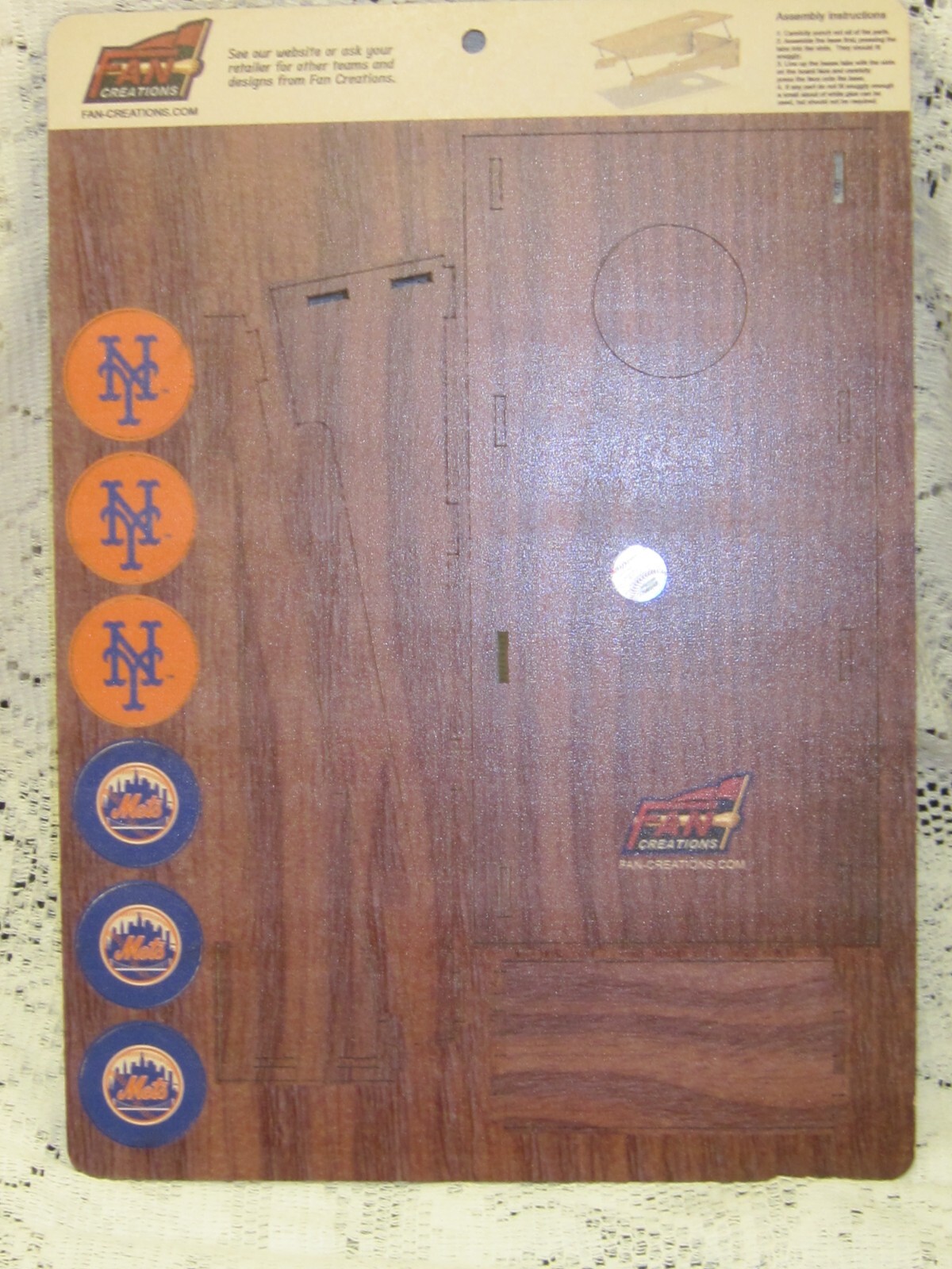 NEW YORK METS WOODEN DESK TOP CORN HOLE BOARD GAME NEW 5" X 9.5" BLUE ...