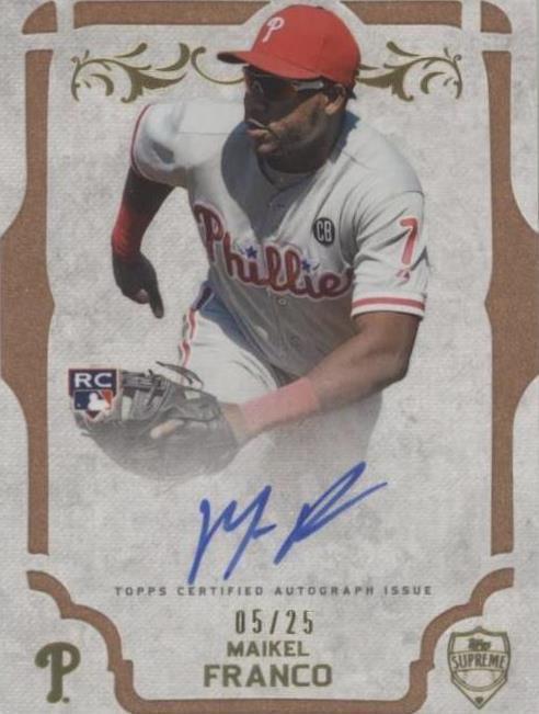 2015 Topps Supreme - Autographs Maikel Franco #SA-MFO Orange /25 (AU ...