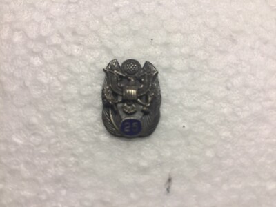 Vintage Sterling Silver And Enamel 25 Year Service Army Civil Service ...
