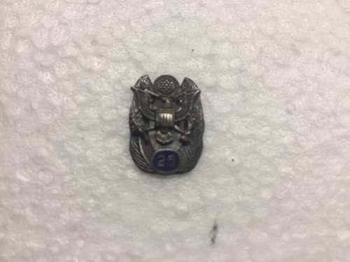 Vintage Sterling Silver And Enamel 25 Year Service Army Civil Service ...