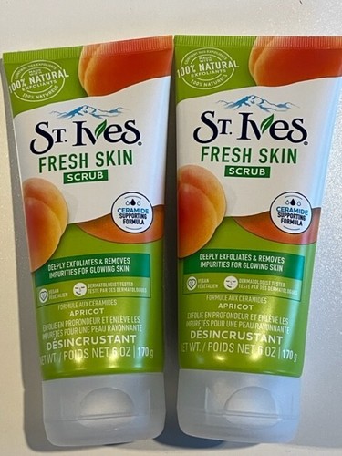 2 Pack St.Ives Naturally Clear Fresh Skin Apricot Exfoliant Scrub 6 Oz ...