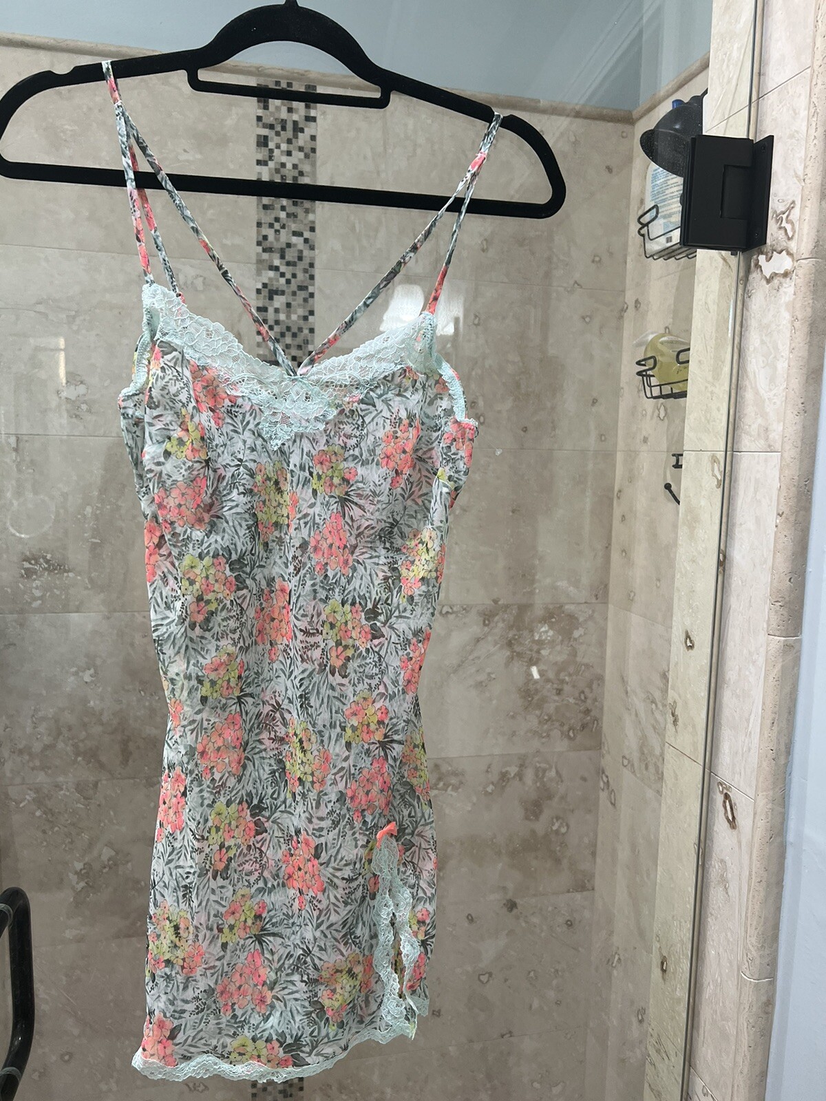 victoria’s secret Strappy Mint Green Pink Semi Sheer… - Gem