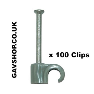 3.5mm Unifix Grey Cable Clips Box of 100 for Telephone, Data, Fibre ...
