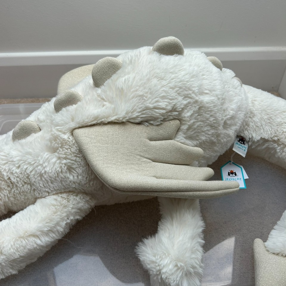 Jellycat Snow Dragon Huge - RARE - New w/ Tags - Free & Fast Shipping 🚚 ...