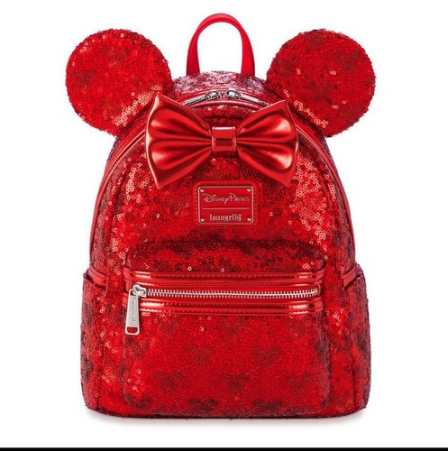 Disney Parks Loungefly Mini Backpack Red Sequin Minnie Mouse Mickey ...