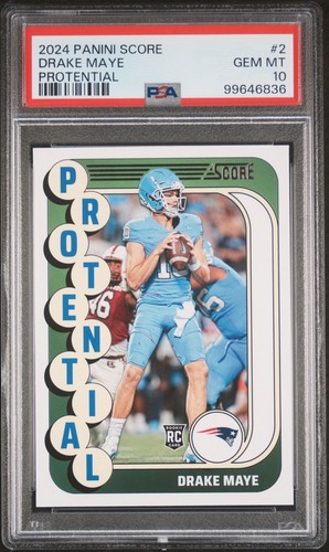 2024 PANINI SCORE PROTENTIAL #2 DRAKE MAYE ROOKIE RC PSA 10 | eBay