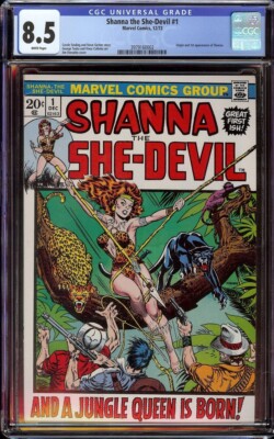 Shanna the She-Devil # 1 CGC 8.5 White (Marvel 1972) Origin & 1st ...