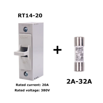 Cylindrical Single Fuse Holder Base RT14-20 AC380V 20A Gray /2A-32A ...