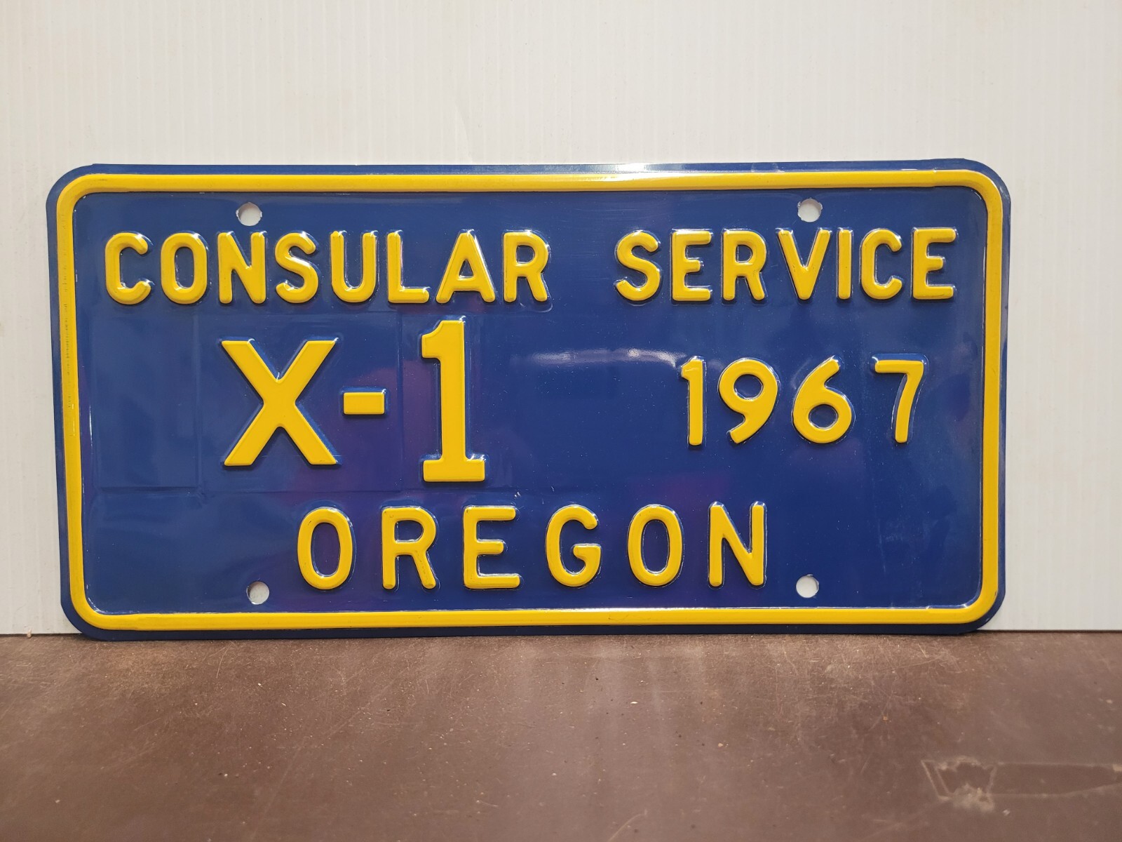1967 Oregon CONSULAR License Plate Tag | eBay