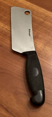 Vtg Cattaraugus Kitchen Cleaver Chef's Knife 4 5/8" Blade Black Diamond ...