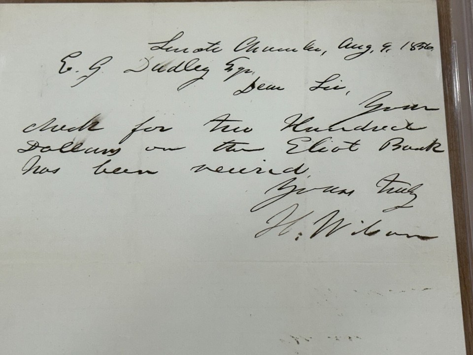 Henry Wilson Ulysses S. Grant US Vice President Signed Autograph PSA ...