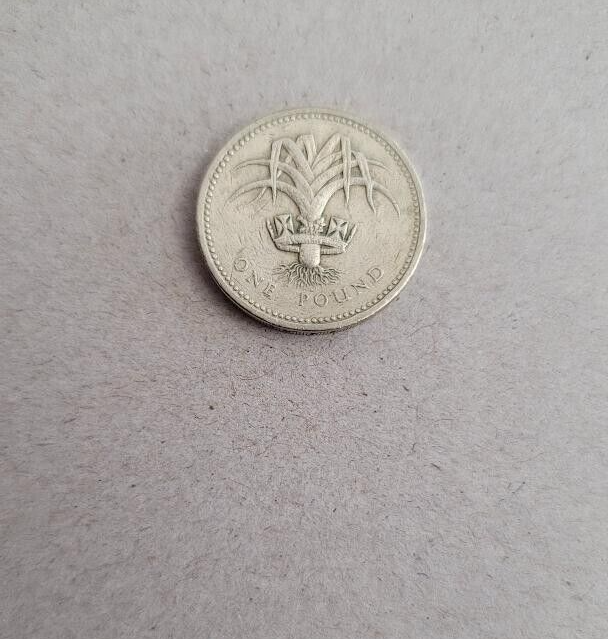 1985 ONE POUND UK COIN QUEEN ELIZABETH II ERROR COIN SIDE LETTERING ...