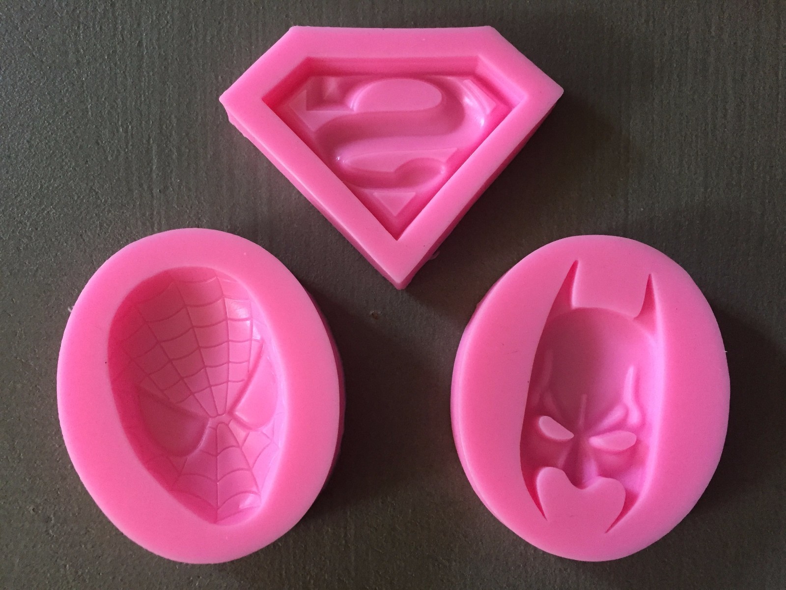 Spiderman Superhero Silicone Fondant Crayon Chocolate Soap Ice Mold ...