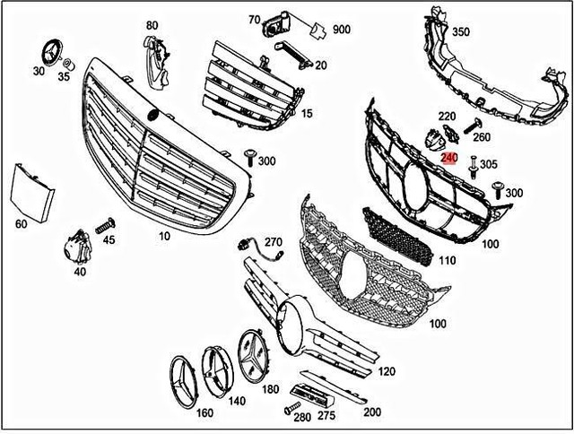 Genuine Mercedes-Benz Installation Frame 2058880240 / 205-888-02-40 OEM ...