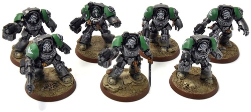 DARK ANGELS 7 Terminators #1 WELL PAINTED Warhammer 40K | eBay
