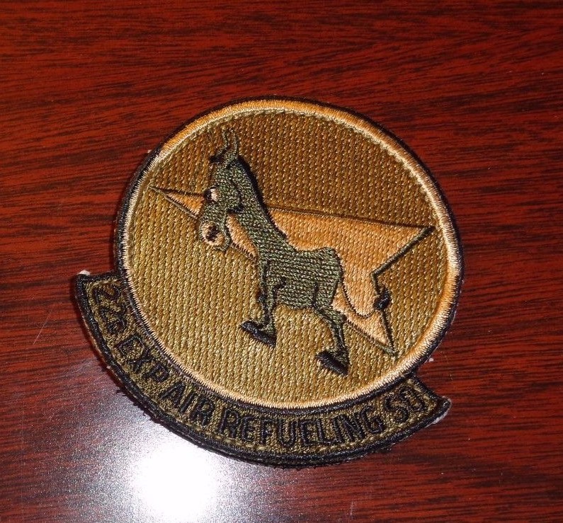 U.S.A.F. PATCH, 22D EXP AIR REFUELING SQDN, SCORPION,MULTICAM,OCP HOOK ...