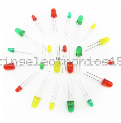 100PCS Light Emitting Diode LED 5mm 3mm Red Green Yellow for Arduino ...