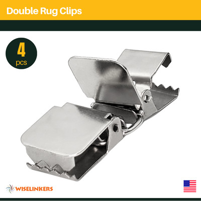 Double Rug Clips (4 Pcs) for Hanging Carpets, Rugs and Quilts ...