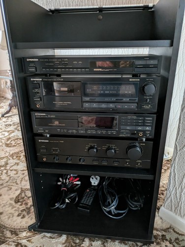 Pioneer 4 piece HiFi stereo stack system with cabinet - radio CD ...