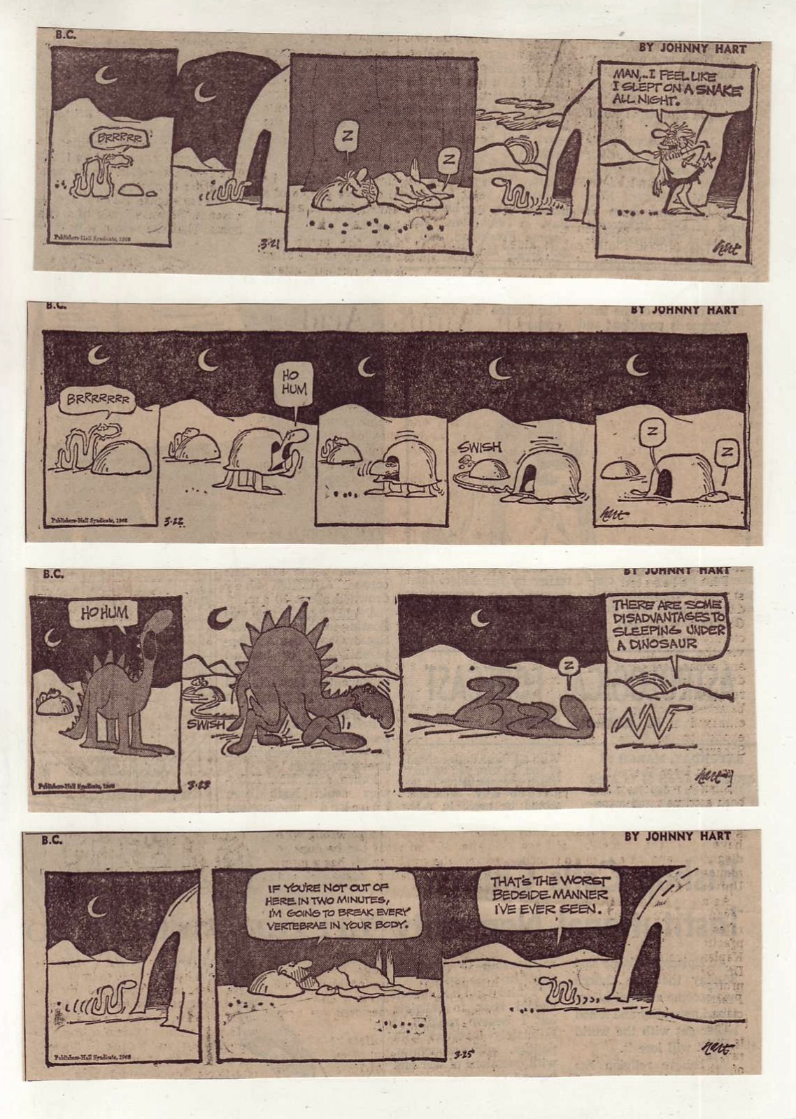 B.C. by Johnny Hart - Caveman humor - 12 daily comic strips from March ...