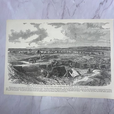 Battle of Second Bull Run Sketched by Edwin Forbes 1890s Engraving V14 ...