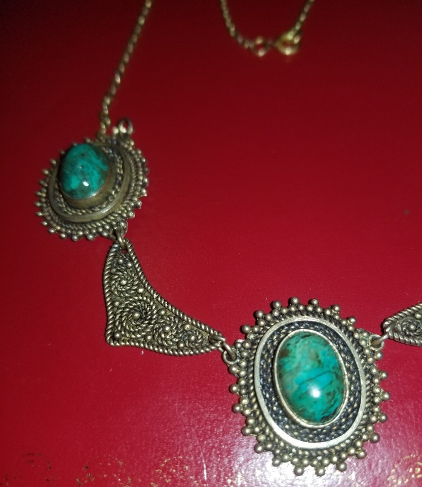 Squash Blossom Necklace Israel 925 Sterling Silver Hallmarked Eilat ...
