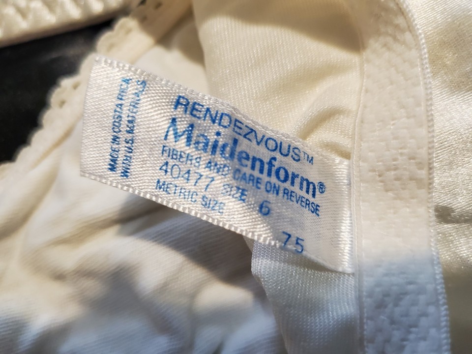 Maidenform 90s Vtg Rendezvous White Second Skin Panties Sz 6 (Has ...