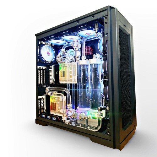 DUAL RTX 5090 AI SYSTEM GAMING PC VIXIA CUSTOM DUAL LOOP INTEL I9 ...