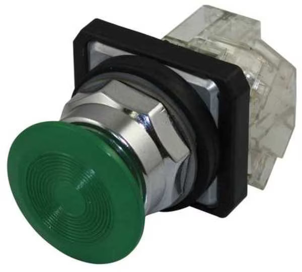 Dayton 30G459 Non-Illuminated Push Button, 30 Mm, 1Nc, Green | eBay