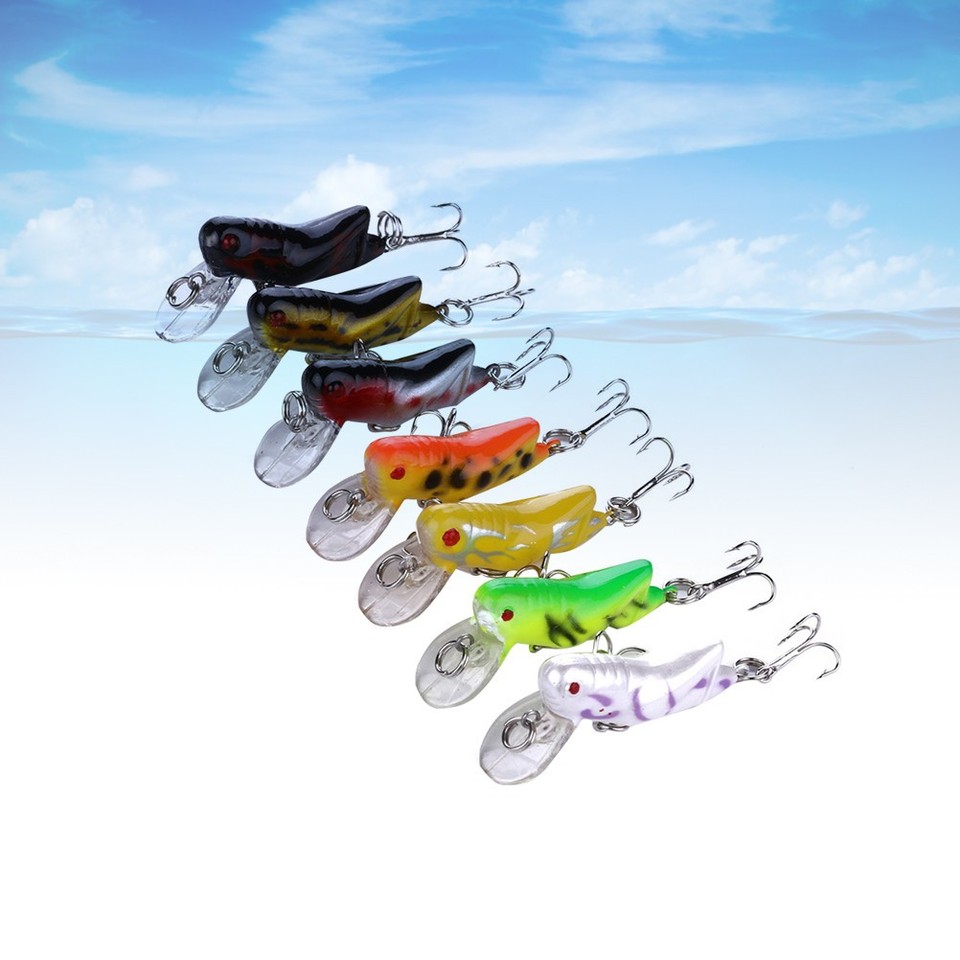 7pcs Lure Bait Fishing Lifelike Baits Grasshopper Baits Fishing Lure ...