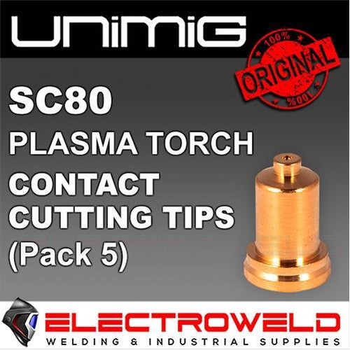 5x UNIMIG SC80 Plasma Torch Cutting Tips Cutter 40 45 80 1mm 1.1mm 1 ...