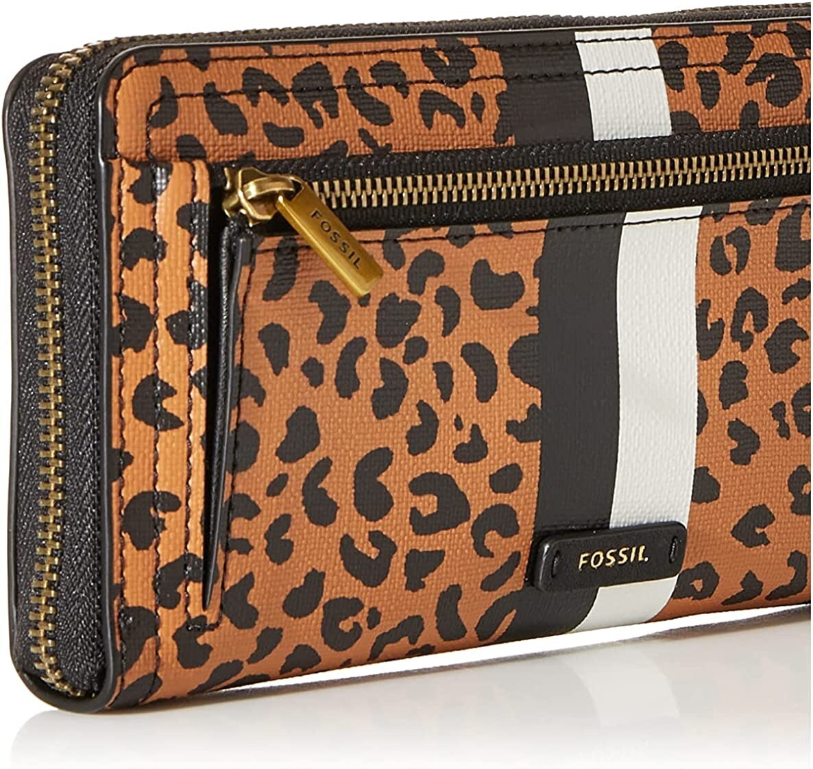 Fossil Logan RFID Zip Around Clutch Cheetah SL6354989 NWT Leopardo $75 ...