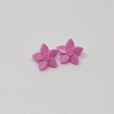 18853 LEGO Hair Decoration Flower Pointed Petals & Pin Bright Pink (2 ...