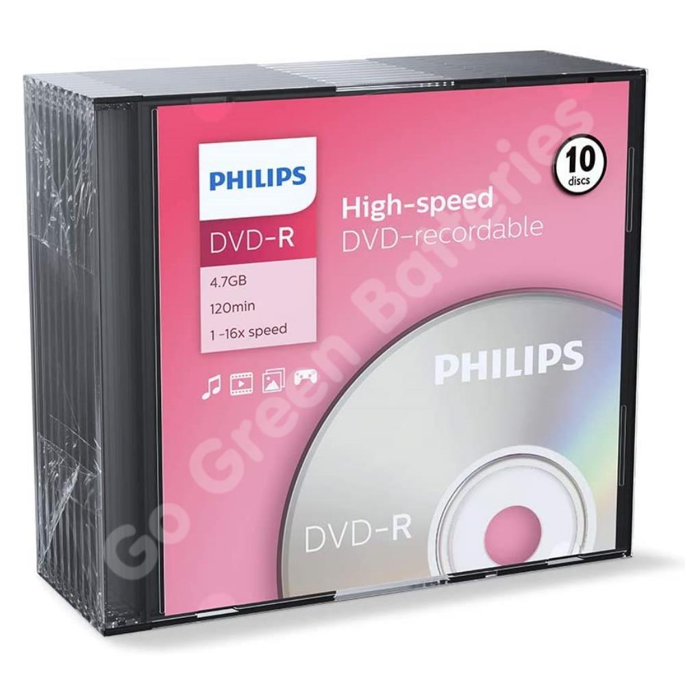 Philips DVD-R DVD-RW Blank Recordable Rewritable Discs 4.7GB 5/10/25/50 ...