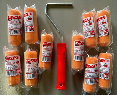 4" Flock Foam 10cm Mini Rollers Smooth Finish + Frame Painto Flock | eBay UK