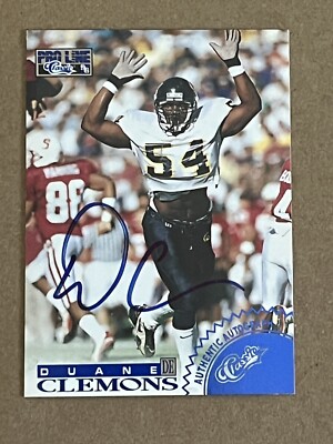1996 CLASSIC PRO LINE - DUANE CLEMONS AUTOGRAPH VIKINGS | eBay