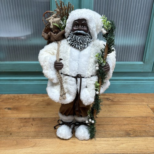 African American Santa Claus Signature Collection White Christmas 18 ...
