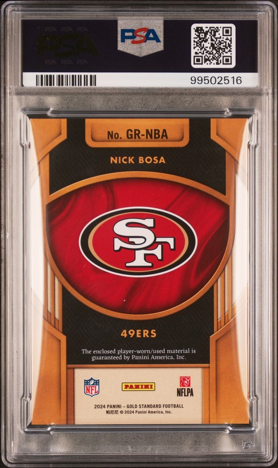 2024 PANINI GOLD STANDARD GOLD RUSH RELICS ROSE GOLD #GRNBA NICK BOSA 4 ...