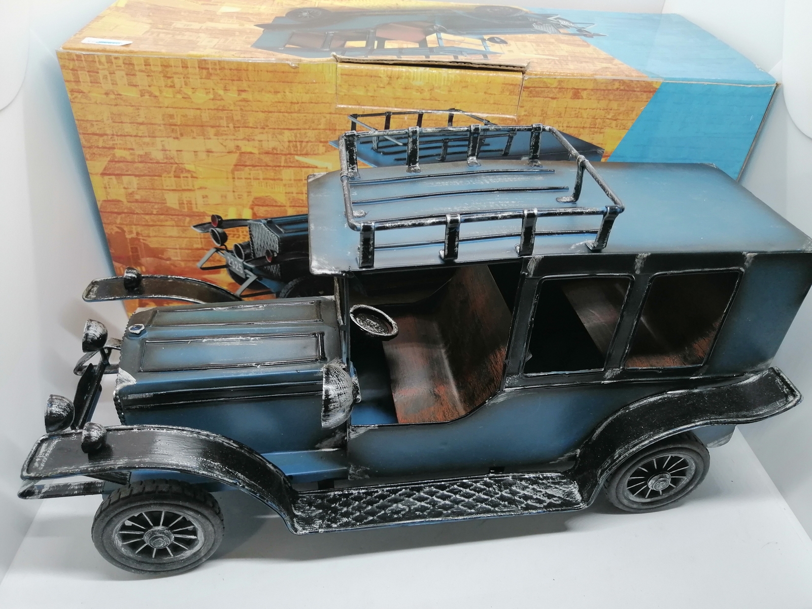 Amazing BIG 15" Tin car model Decorative vintage Old Timer handmade ...