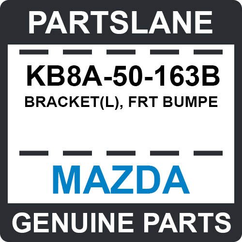 KB8A-50-163B Mazda OEM Genuine BRACKET(L), FRT BUMPE | eBay