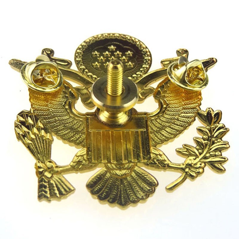 WW2 US Army Officer Cap Eagle Hat Metal Badge Pin Insignia | eBay