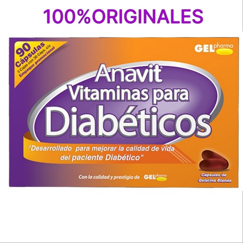 ANAVIT CAPSULAS VITAMINAS PARA DIABETICOS 90 CAPSULAS 3 MESES 100 ...