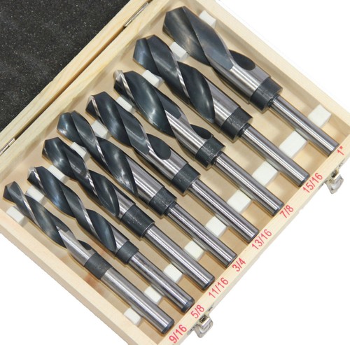 Reduced Shank Drill Bit set Benz Germany HSS Bench Drill Steel Bit 8 pc ...