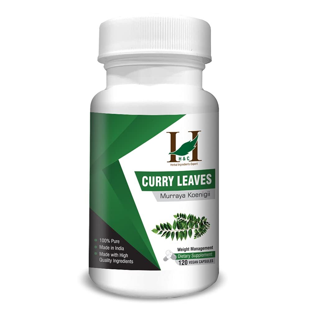 H&C Herbal Curry Leaf Murraya Koenigii / Kadi Patta - 120 Vegan Capsules | eBay