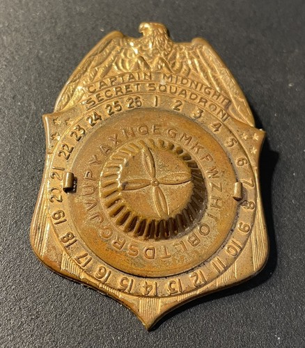 Original 1941 Captain Midnight Secret Squadron Premium Decoder Pin ...
