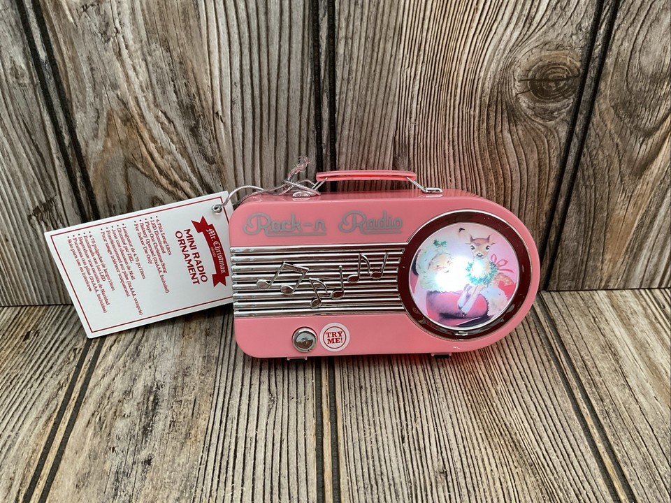 Mr. Christmas LED Musical Retro Shabby Chic Radio Vintage Nostalgic ...