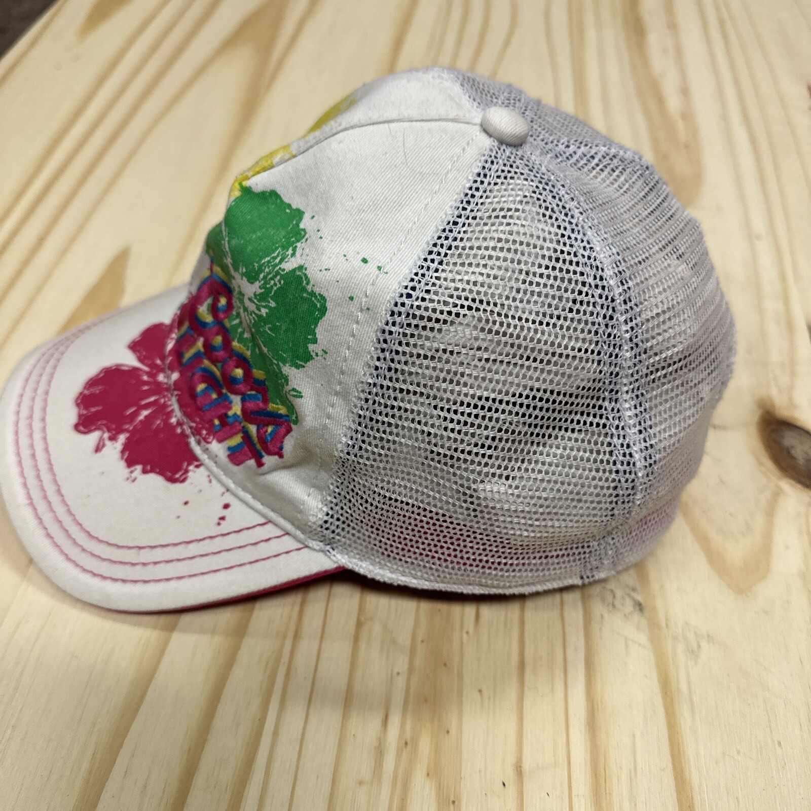 Coors Light Snapback Hat Flowers Pink Mesh back - Gem