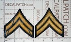 US Army Class A Corporal E-4 Green/Yellow Patch Set of 2 Sew-On New A2 ...