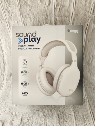 NEW Headphones Wireless Soundplay Tzumi White Over Ear Headphones ...