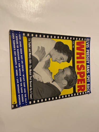 WHISPER MAGAZINE FEB 1957 ELVIS PRESLEY LIZ TAYLOR MONTY CLIFT | eBay